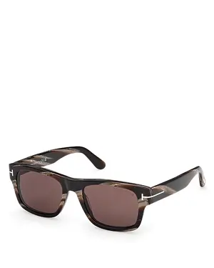 TOM FORD Rectangular Sunglasses, 55mm - Brown