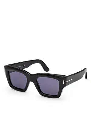 TOM FORD Ilias Square Sunglasses, 50mm
