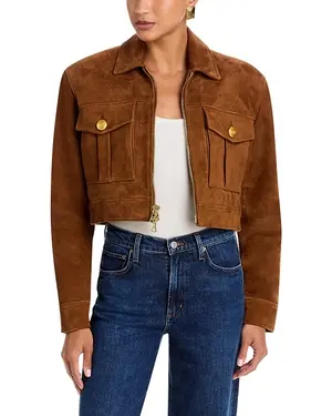 L'Agence Micah Suede Jacket