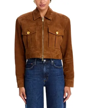 L'Agence Micah Suede Jacket