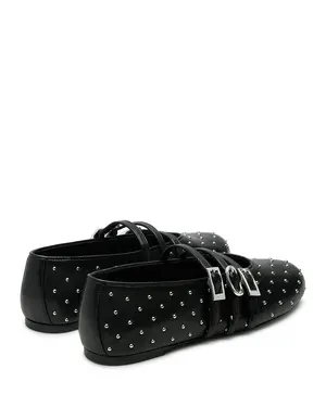 STUART WEITZMAN Sostud Mary Jane Ballet Flat - Black