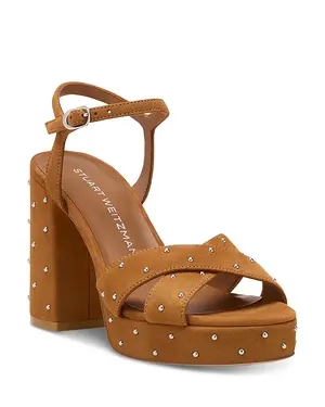 STUART WEITZMAN Dayna Studded Platform Sandals - Hazel