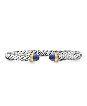 David Yurman Cable Flex Bracelet With Lapis Lazuli Lapis/silver