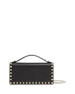Valentino Garavani Rockstud Wallet With Chain - Black