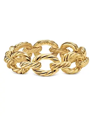 David Yurman Sculpted Cable Oval Link Bracelet - Gold