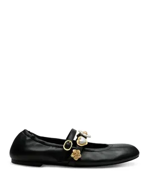 STUART WEITZMAN Socharming Mary Jane Flats - Black