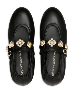 STUART WEITZMAN Socharming Mary Jane Flats - Black