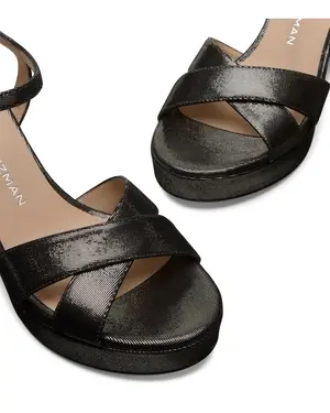 STUART WEITZMAN Dayna 80 Platform Sandals - Gunmetal