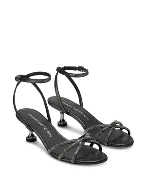 STUART WEITZMAN Nudist Sandals - Gunmetal