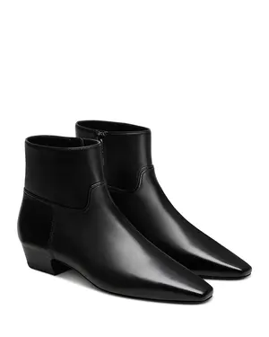 STUART WEITZMAN Stassi Zip Booties - Black