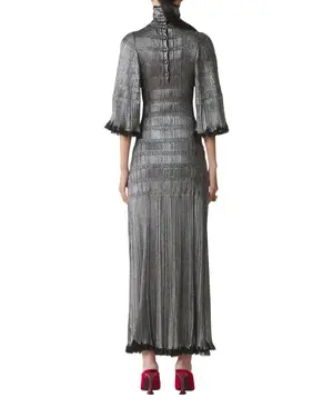 LANVIN Midi Dress In Metallic Viscose