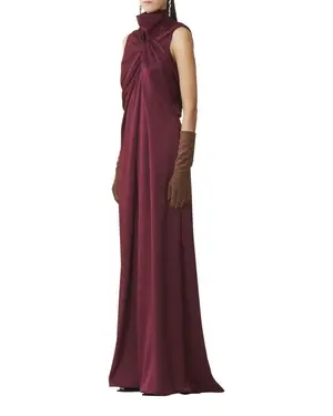LANVIN Satin Long Jumpsuit - Bacchus