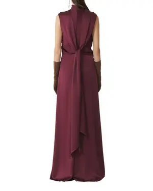 LANVIN Satin Long Jumpsuit - Bacchus