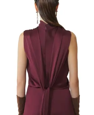 LANVIN Satin Long Jumpsuit - Bacchus