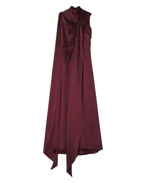 LANVIN Satin Long Jumpsuit - Bacchus