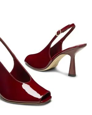 STUART WEITZMAN Val 85 Slingback Sandals - Rosewood