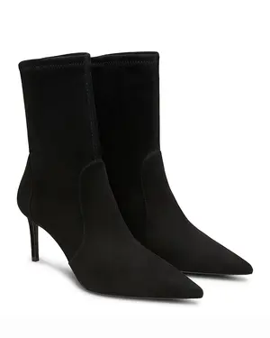 STUART WEITZMAN Power 75 Zip Booties - Black