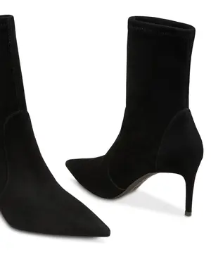 STUART WEITZMAN Power 75 Zip Booties - Black