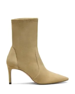 STUART WEITZMAN Power 75 Zip Booties - Golden Olive