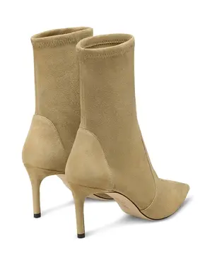 STUART WEITZMAN Power 75 Zip Booties - Golden Olive