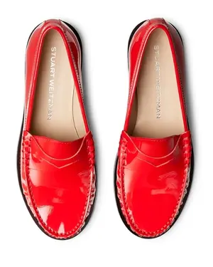 STUART WEITZMAN Lottie Loafer Flats - Cherry