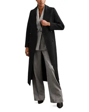 REISS Faux Fur Collar Coat