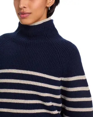Rag & Bone Ilaria Stripe Turtleneck Wool Sweater