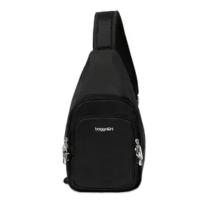 BAGGALLINI Travel Smart Edit Securtex Anti-theft Daytripper Sling Bag - Black