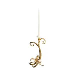 JAY STRONGWATER Mirabelle Orchid Single Candlestick