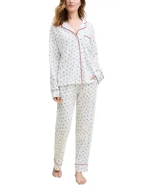 PETITE PLUME Mistletoe Moments Pima Pajama Set - White