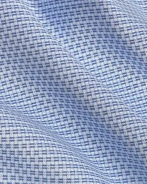 David Donahue Trim Fit Textured Micro Twill Dress Shirt