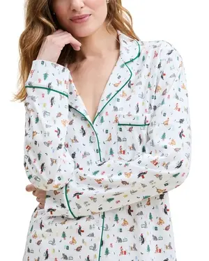 PETITE PLUME Merry Meow Pima Pajama Set