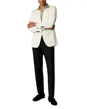 REISS Long Sleeve Printed Button Front Shirt