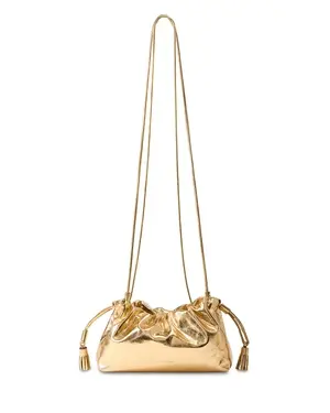 Veronica Beard Metallic Leather Stash Bag - Gold