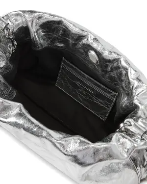 Veronica Beard Metallic Leather Stash Bag