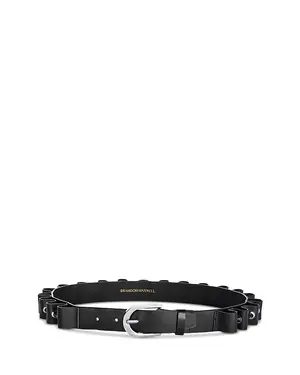 Brandon Maxwell Steele Leather Belt - Black