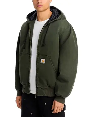 Carhartt Work In Progress Active Hooded Jacket - Olive Stone Canvas