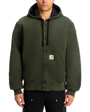 Carhartt Work In Progress Active Hooded Jacket - Olive Stone Canvas