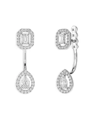 Messika 18k My Twin Diamond Toi Et Moi Earrings - White Gold