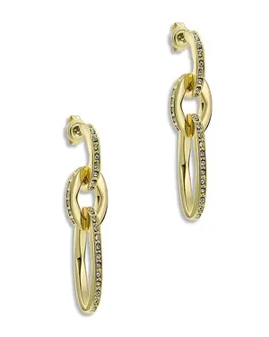 Ted Baker London Pave Link Drop Earrings - Gold Tone