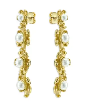 Ted Baker London Imitation Pearl Daisy Drop Earrings