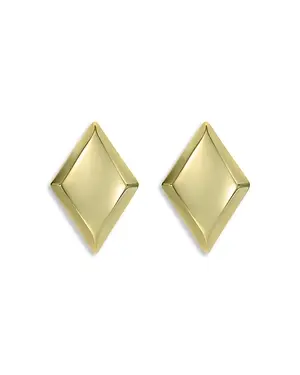Ted Baker London Geometric Diamond Stud Earrings - Gold Tone
