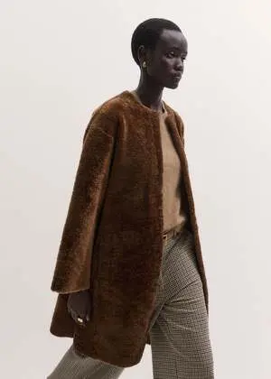 ME+EM Shearling Coat - Toffee