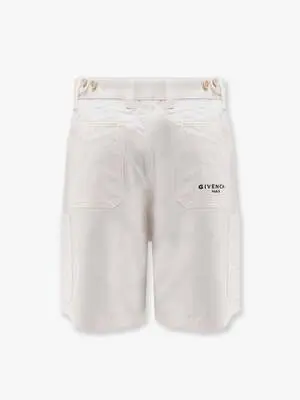 Givenchy Cotton Bermuda Shorts With Logo Embroidery