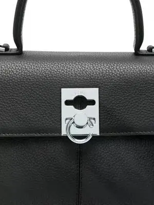 Cafuné Grain Leather Crossbody Bag - Black