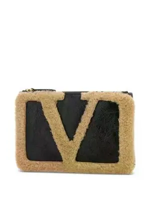 Valentino Garavani Viva Superstar Sheepskin Pouch - Brown