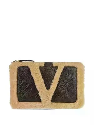 Valentino Garavani Viva Superstar Sheepskin Pouch - Brown