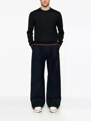 Gucci Web-trim Wool Sweater - Blue