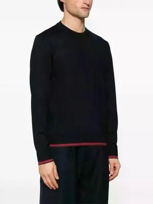 Gucci Web-trim Wool Sweater - Blue