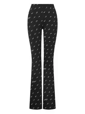 Moschino Printed Flared Trousers